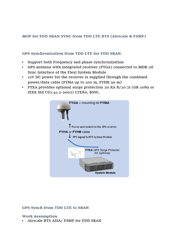 GPS Sync Guide for FDD SRAN | PDF