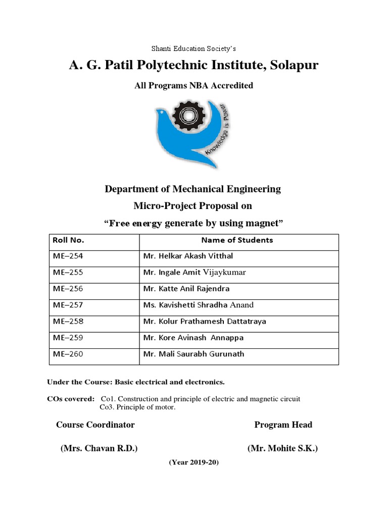 Project Proposal @ (BEE) PDF | PDF | Electricity | Magnetic Field