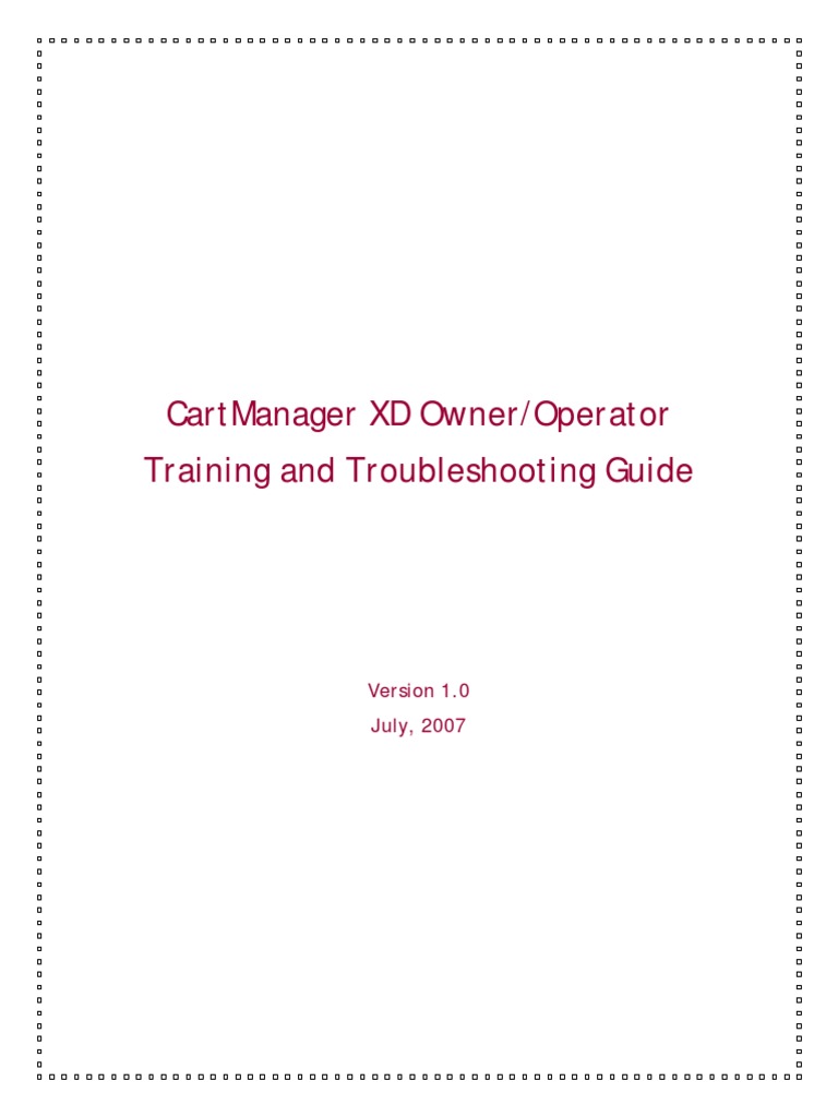 CartManager XD Owner-Operator Guide | PDF | Battery Charger | Ac Power ...