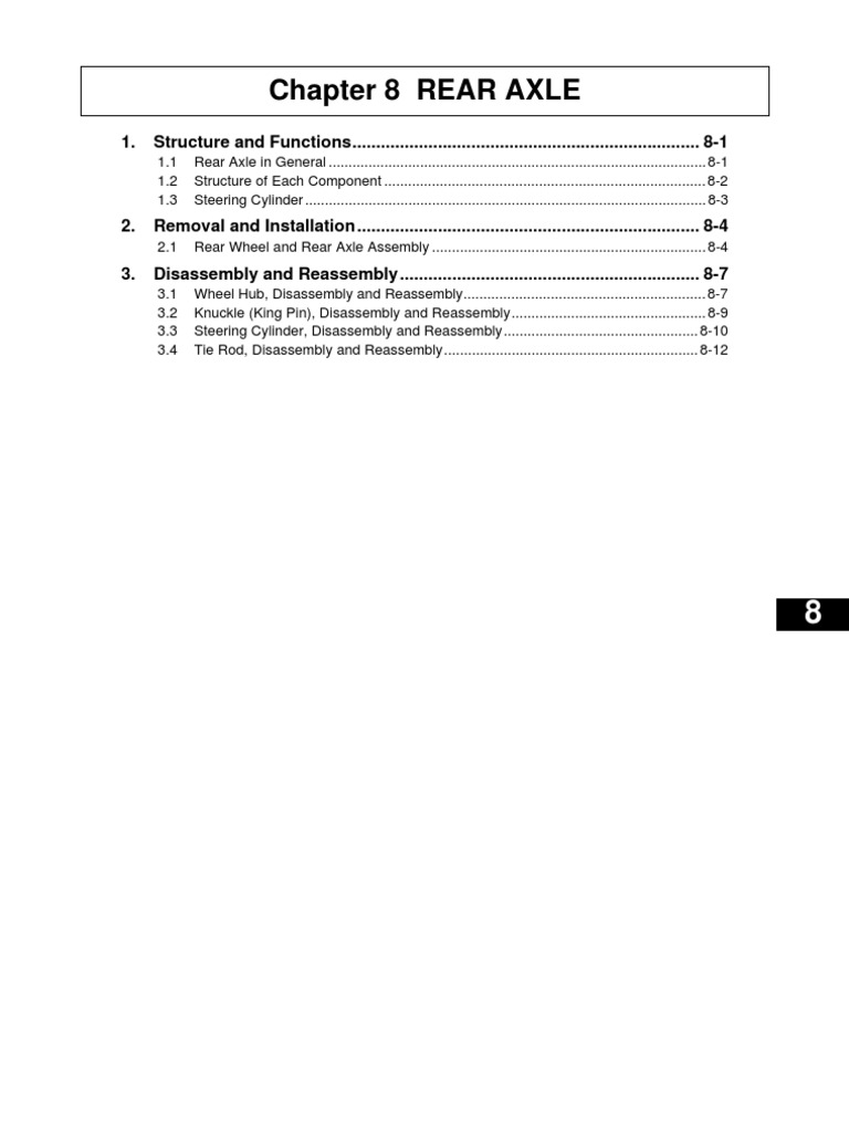 Chapter 8 REAR AXLE | Download Free PDF | Axle | Nut (Hardware)