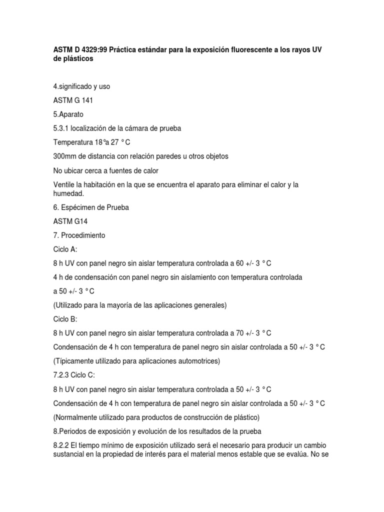Astm D 4329-99 | PDF