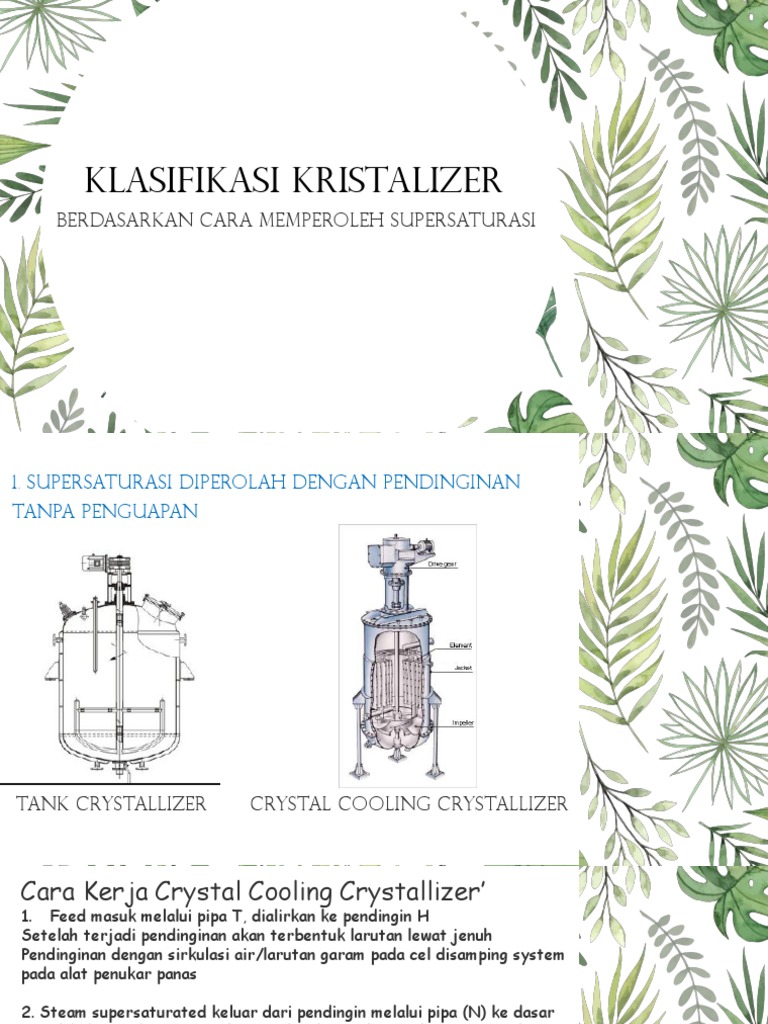 Klasifikasi Dan Tipe-Tipe Crystallizer | PDF