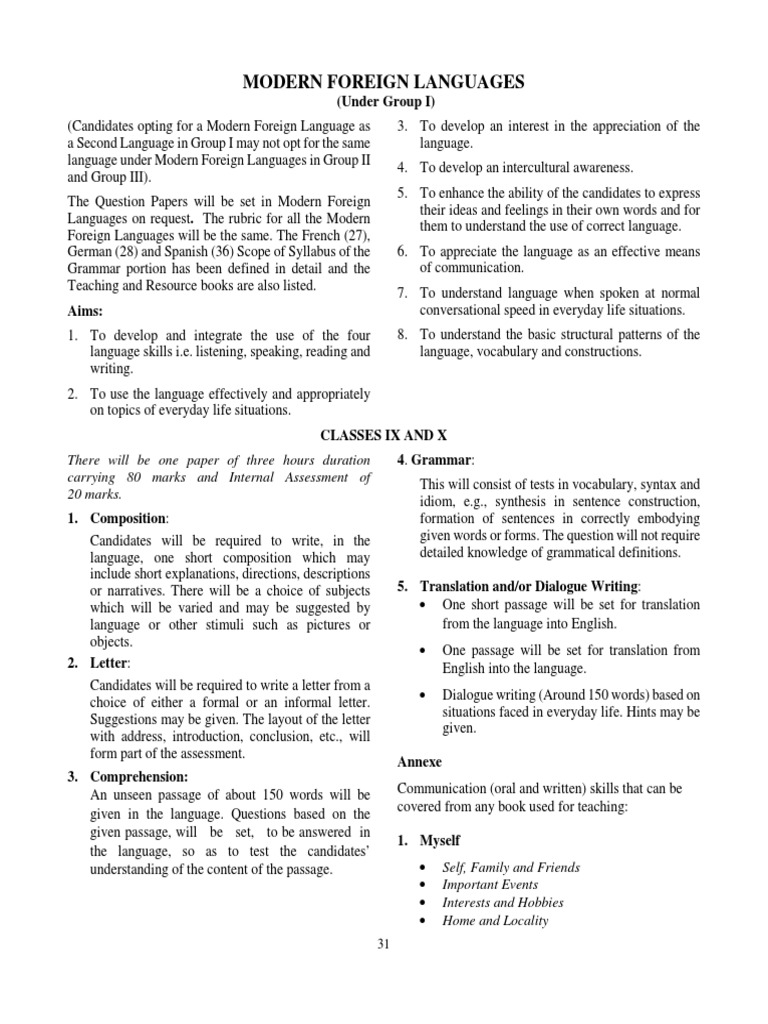 5.modern Foreign Languages | PDF | Language Education | Test (Assessment)