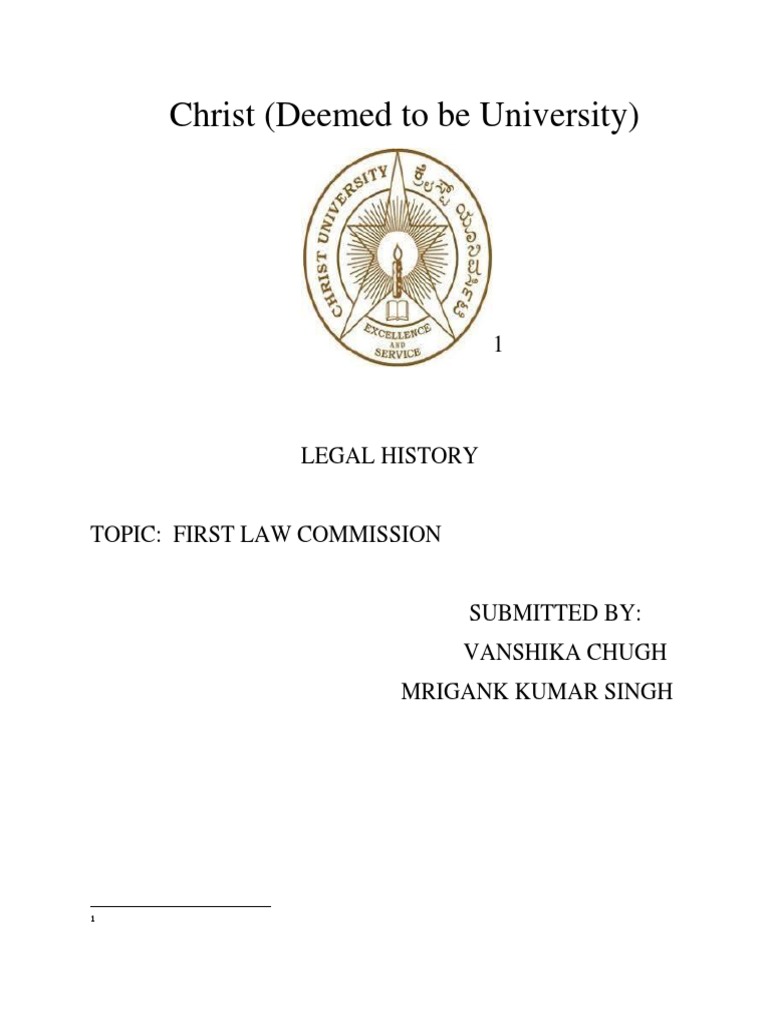 First Law Commission of India Overview | PDF | British Raj | Virtue
