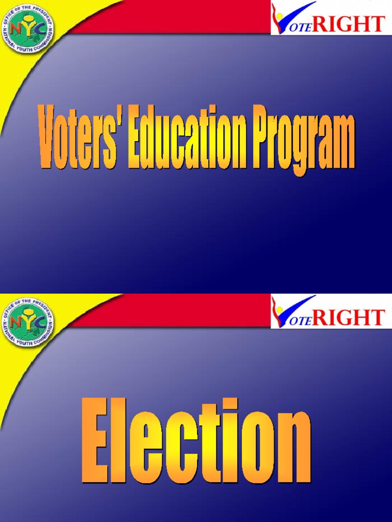 Voter Education and Registration Guide | PDF | Elections | Voting
