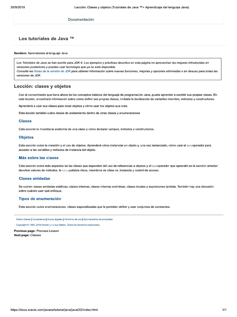 Oracle Java Tutorial Basic | PDF