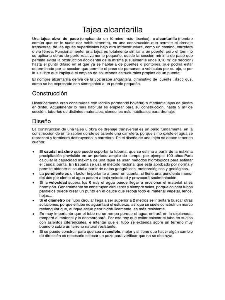 Tajea | PDF | Ingeniería | Ingeniero civil