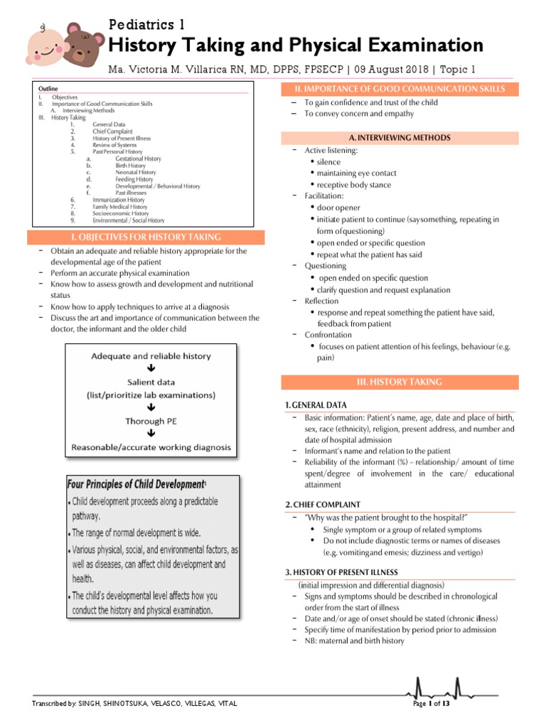 01 - History-Taking-and-Physical-Examination PDF | PDF | Medicine | Sports