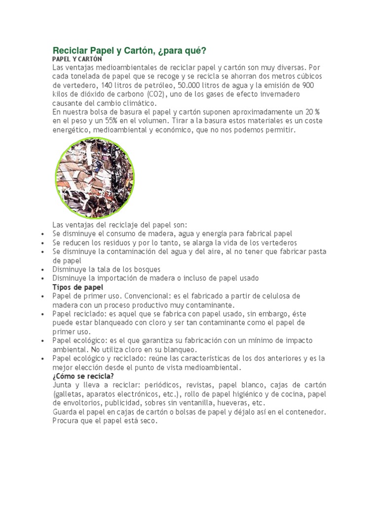 Tarea Lili para Reciclar | PDF | Papel | Reciclaje