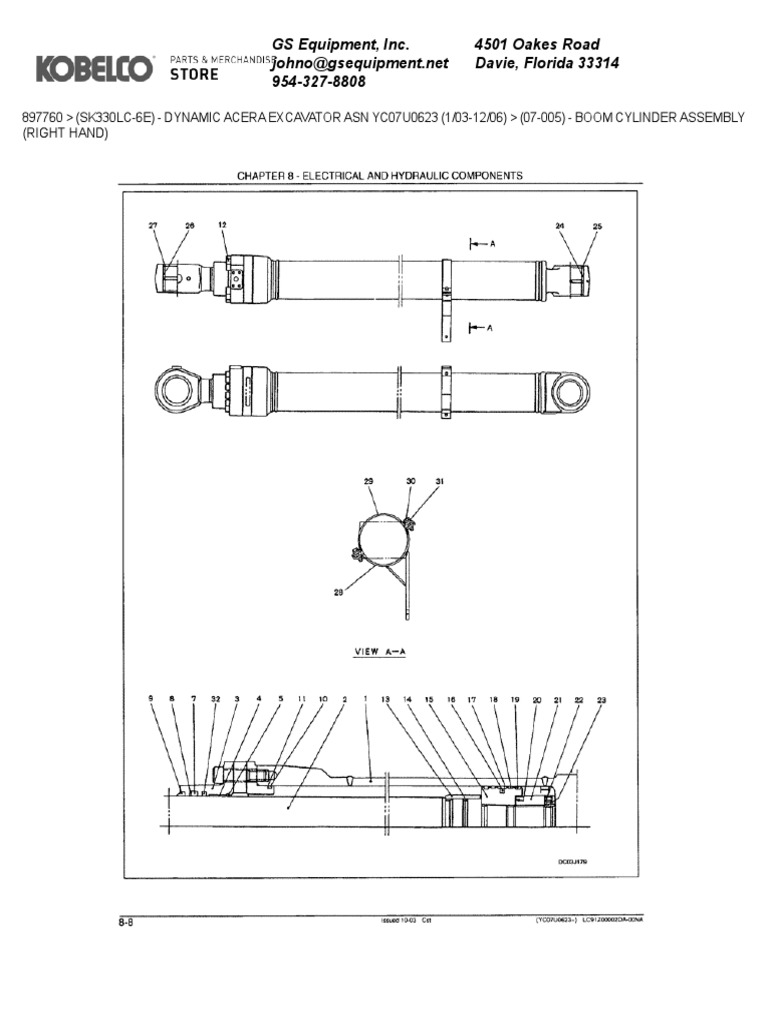 Boom Cylinder Assembly (Right Hand) | PDF | Piston | Propulsion