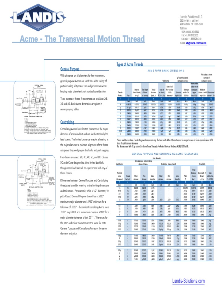 Thread Cutting Acme Threadforms | PDF | Machining | Mechanical Engineering