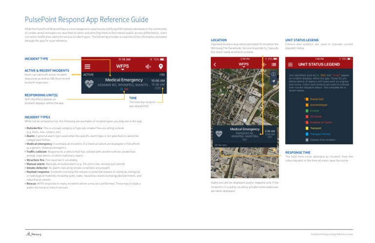 PulsePoint - Reference Guide | PDF | Emergency | Traffic Collision