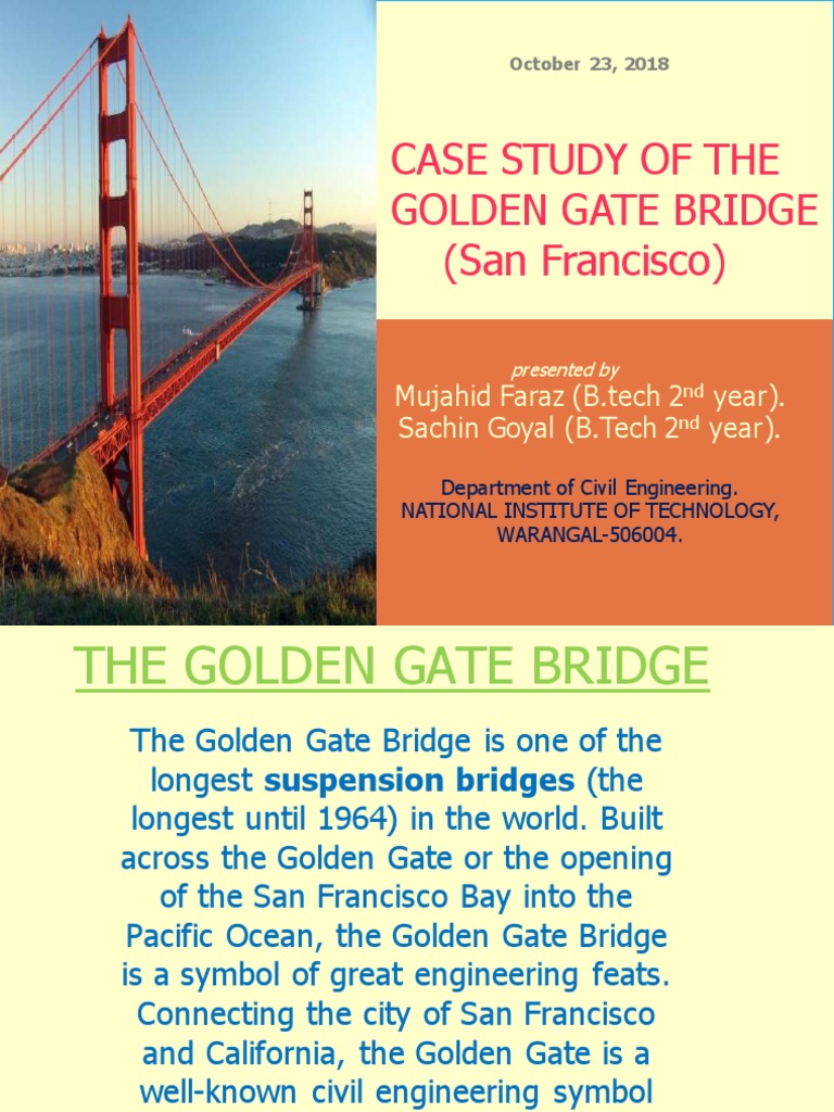 Case Study of the Golden Gate Bridge.pptx | Structural Engineering ...