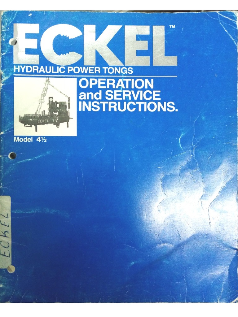 Eckel 4 1.2 Manual Hydraulic Power Tong | PDF