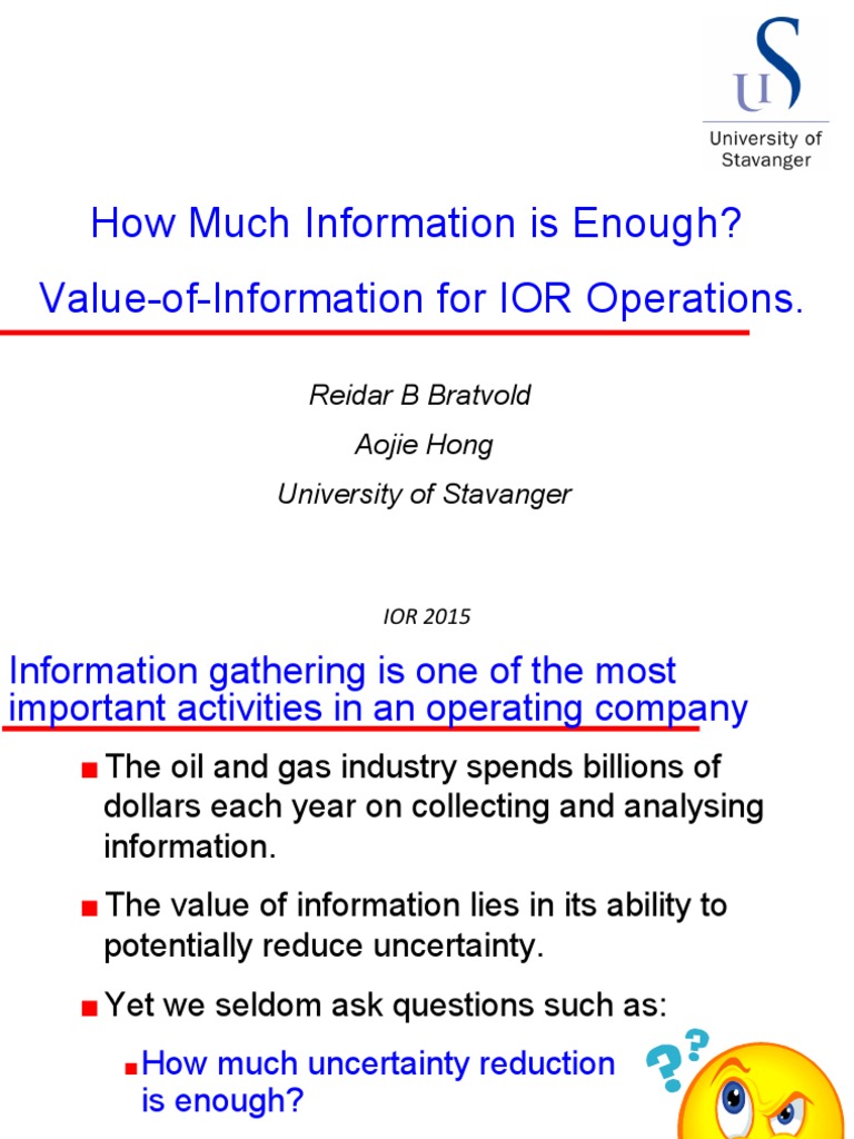How Much Information Is Enough? Value-of-Information For IOR Operations ...