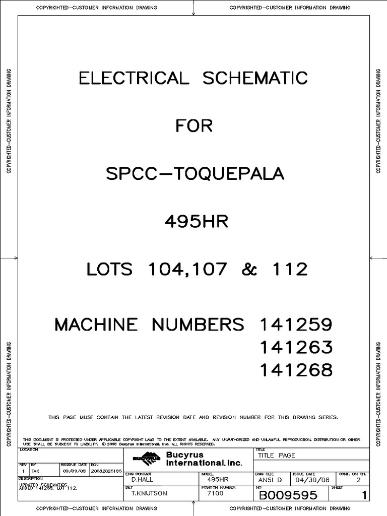 Esquematico Bucyrus 495HR PDF | PDF | Rectifier | Relay