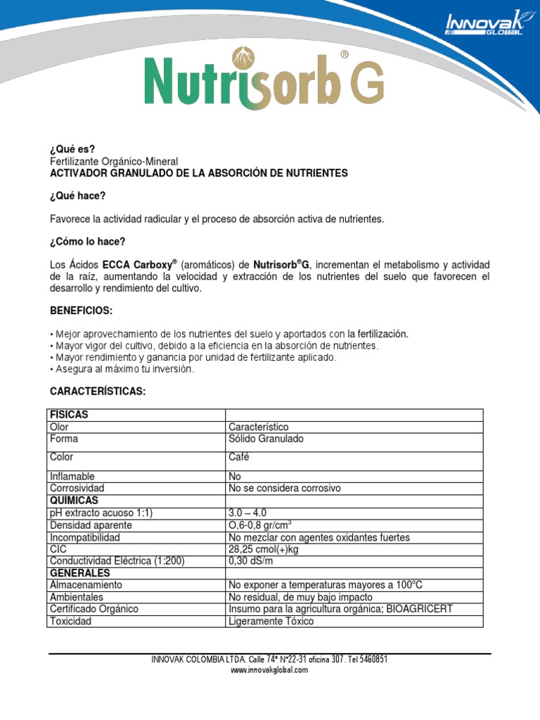 FT Nutri Sor BG 201776112813 | PDF | Fertilizante | Nitrógeno