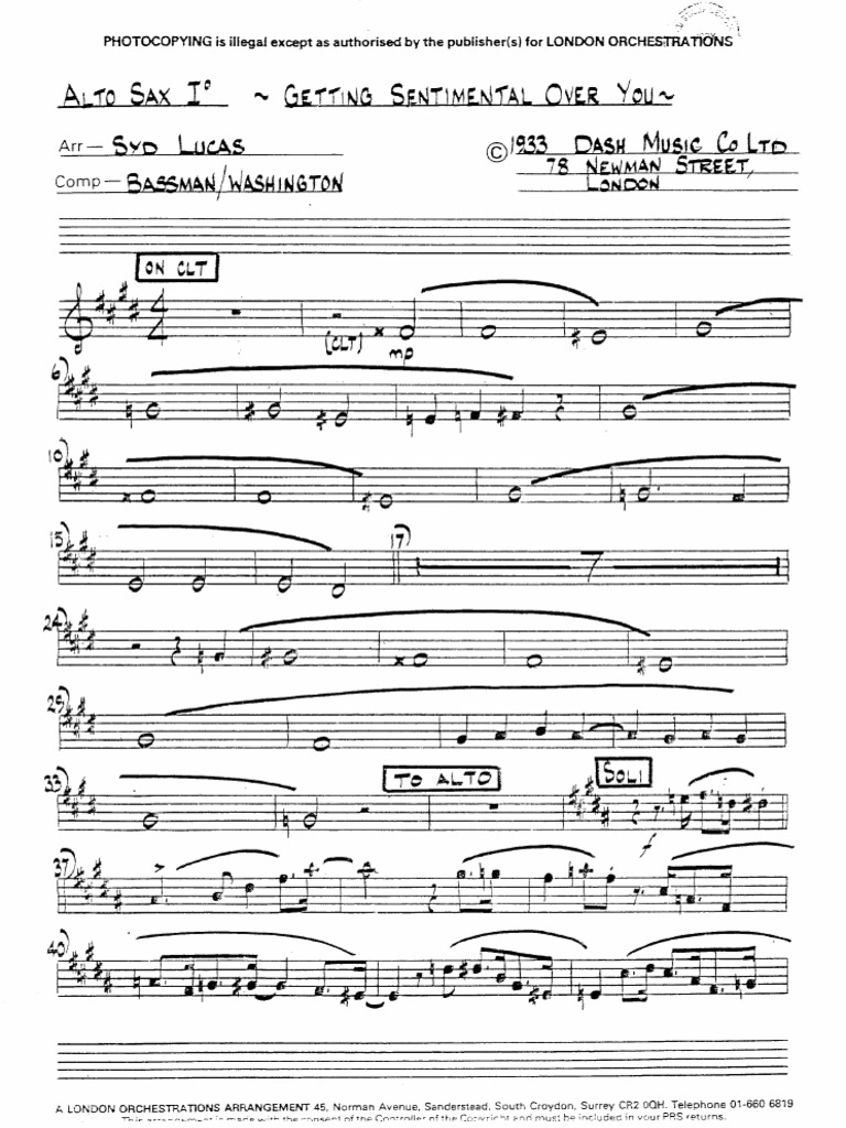 I'm Getting Sentimental Over You | PDF