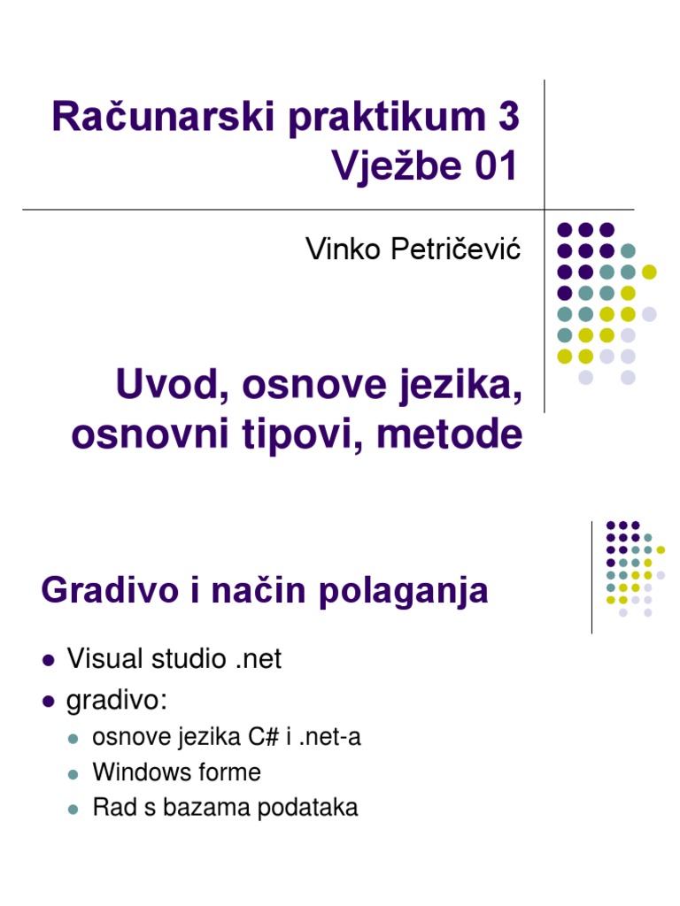 Vjezbe 01 | PDF