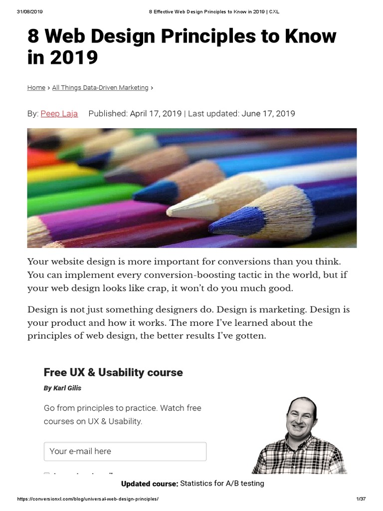 Web Design Principles PDF | Download Free PDF | Web Design | Perception