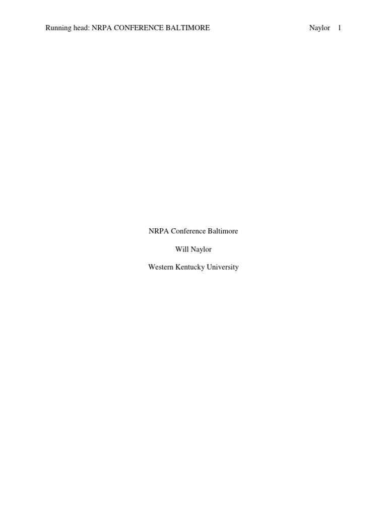 2019nrpa Balt Paper Experience Rec320 | PDF | Green Infrastructure