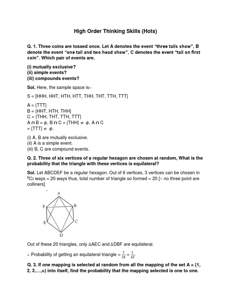 High Order Thinking Skills (Hots) | Download Free PDF | Geometry ...