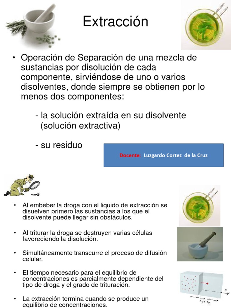 Extracción | PDF | Solvente | Evaporación