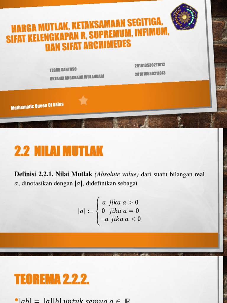 Harga Mutlak, Ketaksamaan Segitiga | PDF | Metode & Bahan Ajar