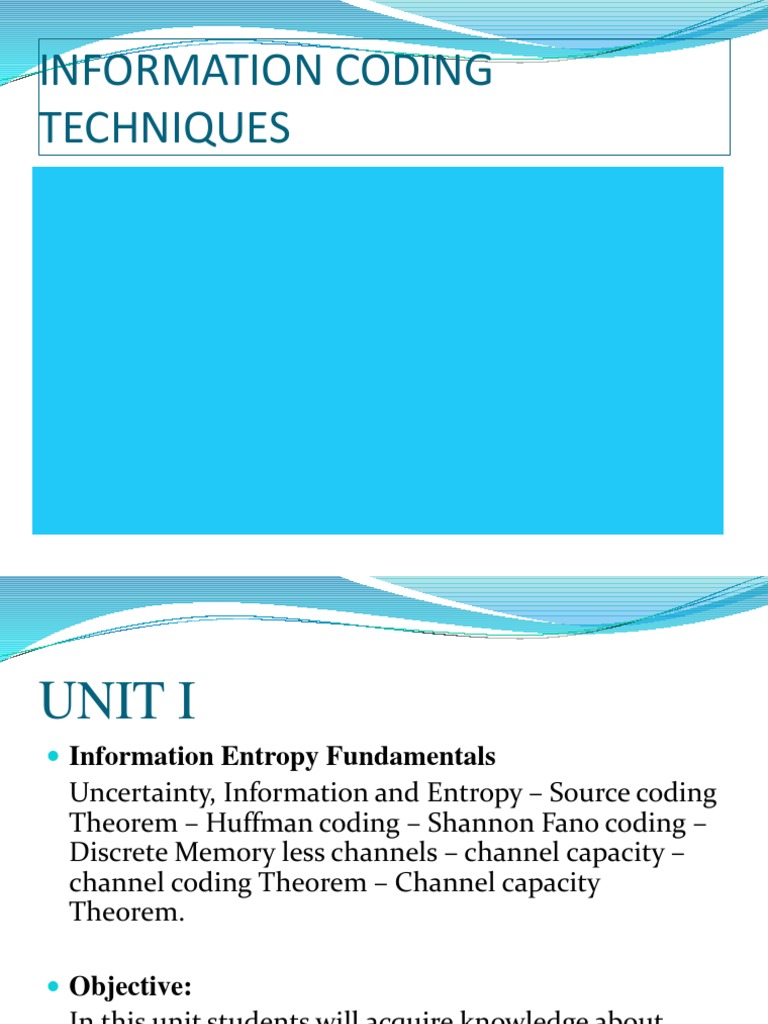 Information Coding Techniques | Download Free PDF | Code | Data Compression