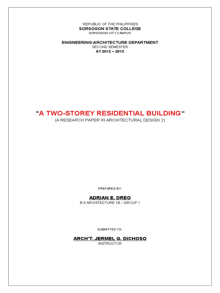 Architecture Student Project | PDF | Stairs | Room