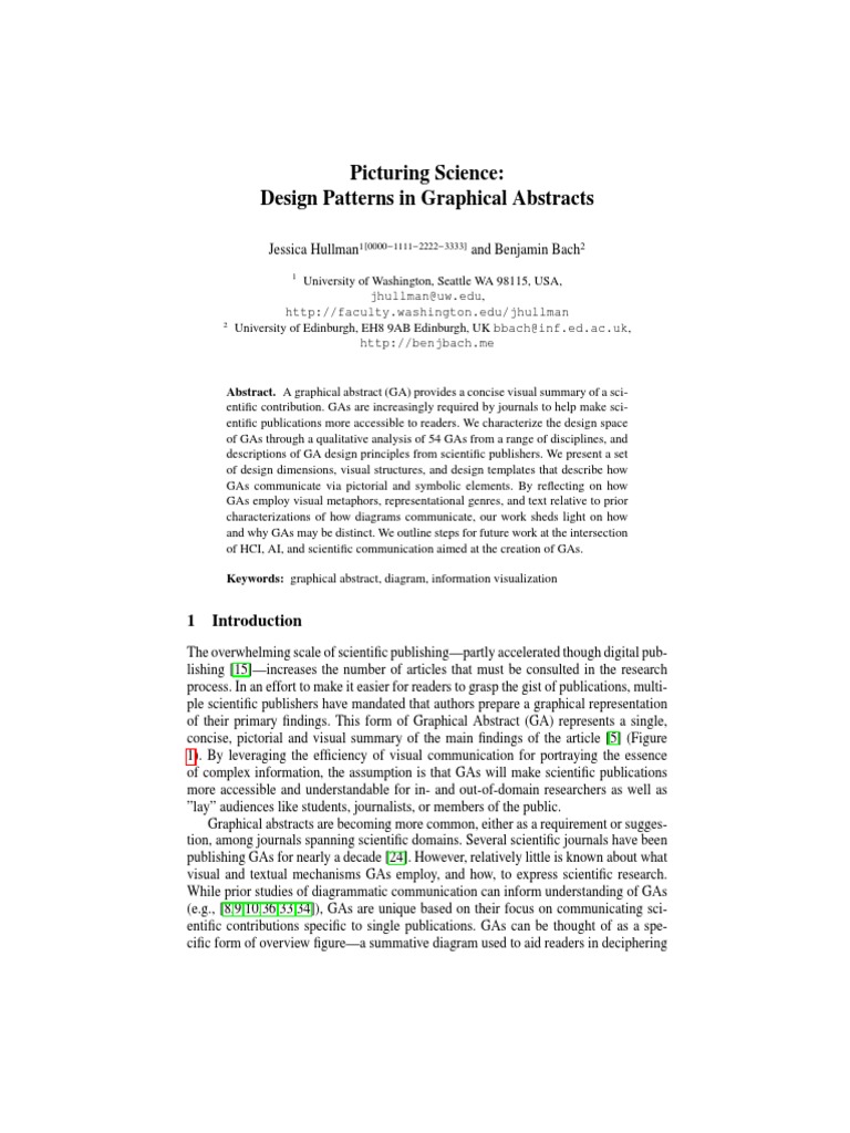 Picturing Science: Design Patterns in Graphical Abstracts | PDF ...