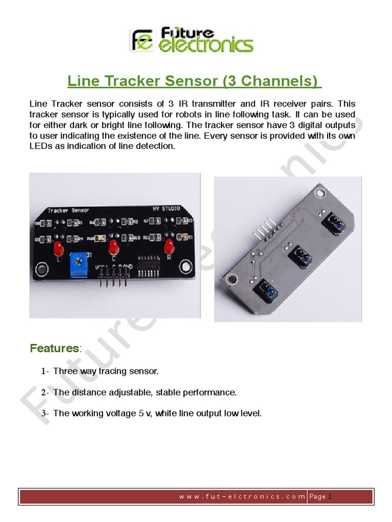 3way Line Tracker Sensor Tutorial | PDF | Sensor | Light Emitting Diode