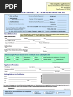 25 NFBS Application Form PDF | PDF | Death Certificate | Birth Certificate