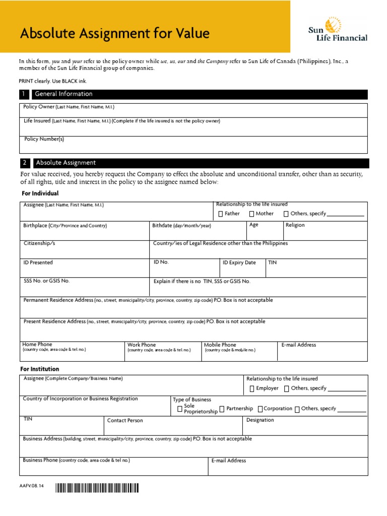 Absolute Assignment For Value | PDF | Assignment (Law) | Personally Identifiable Information
