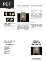 Diseño de Mano Robótica Articulada | PDF | Mano | Arduino
