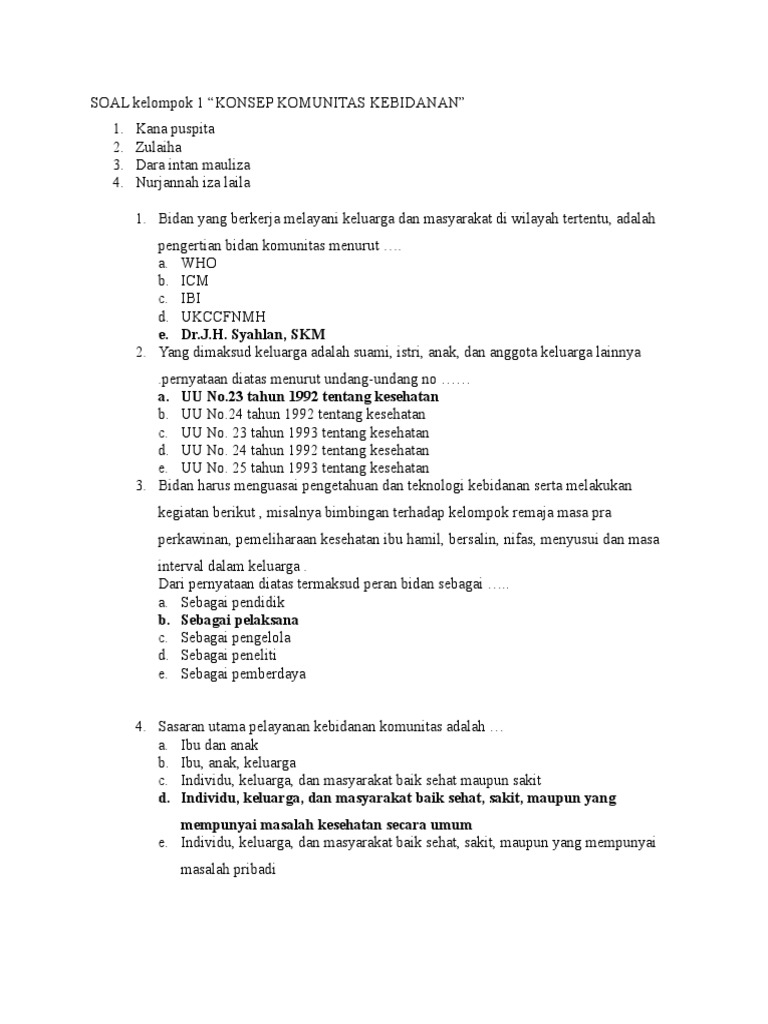 Soal Mutu Soal | PDF