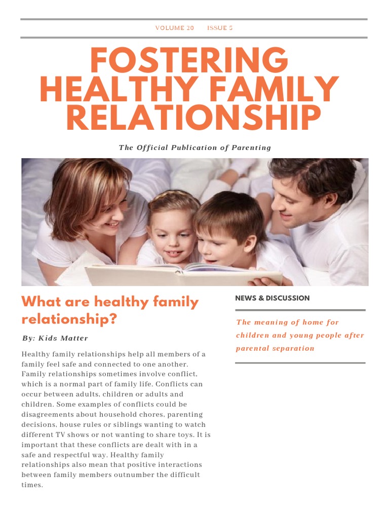 What Are Healthy Family Relationship? | PDF