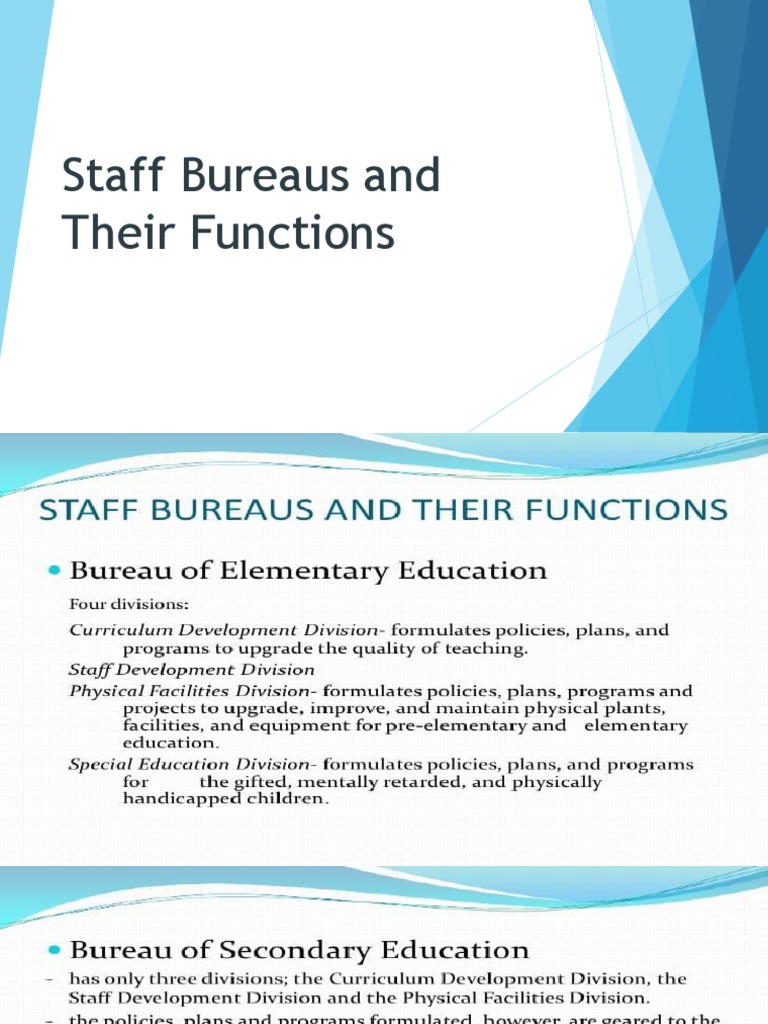Staff Bureaus and Their Functions | PDF