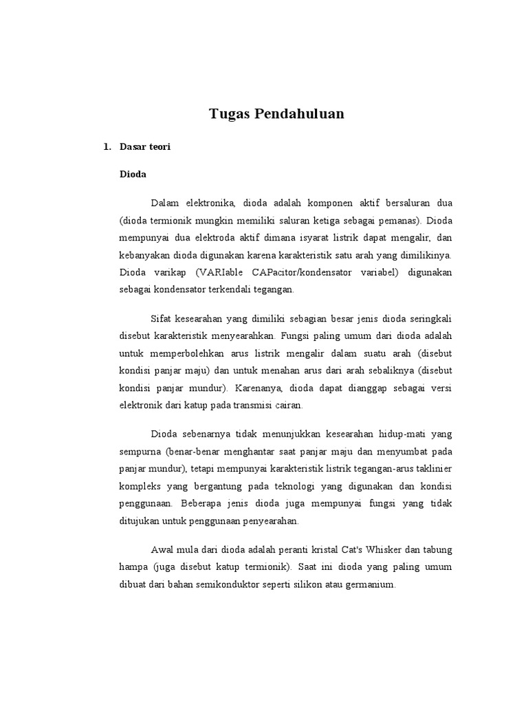 Dasar Teori Dioda | PDF
