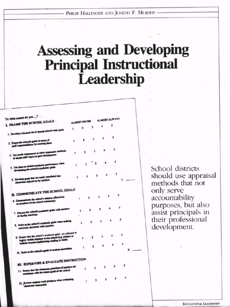 El 198709 Hallinger PDF | PDF | Leadership | Epistemology