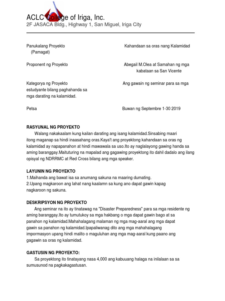 Panukalang Papel | PDF