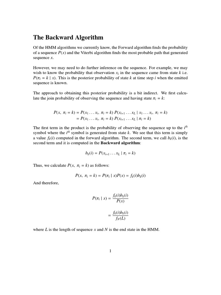 Backward Algo | PDF | Discrete Mathematics | Areas Of Computer Science