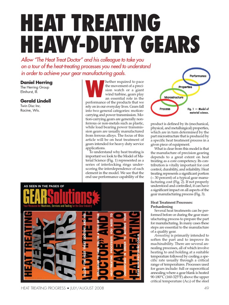 Heat Treating Heavy Duty Gears | PDF | Heat Treating | Annealing ...
