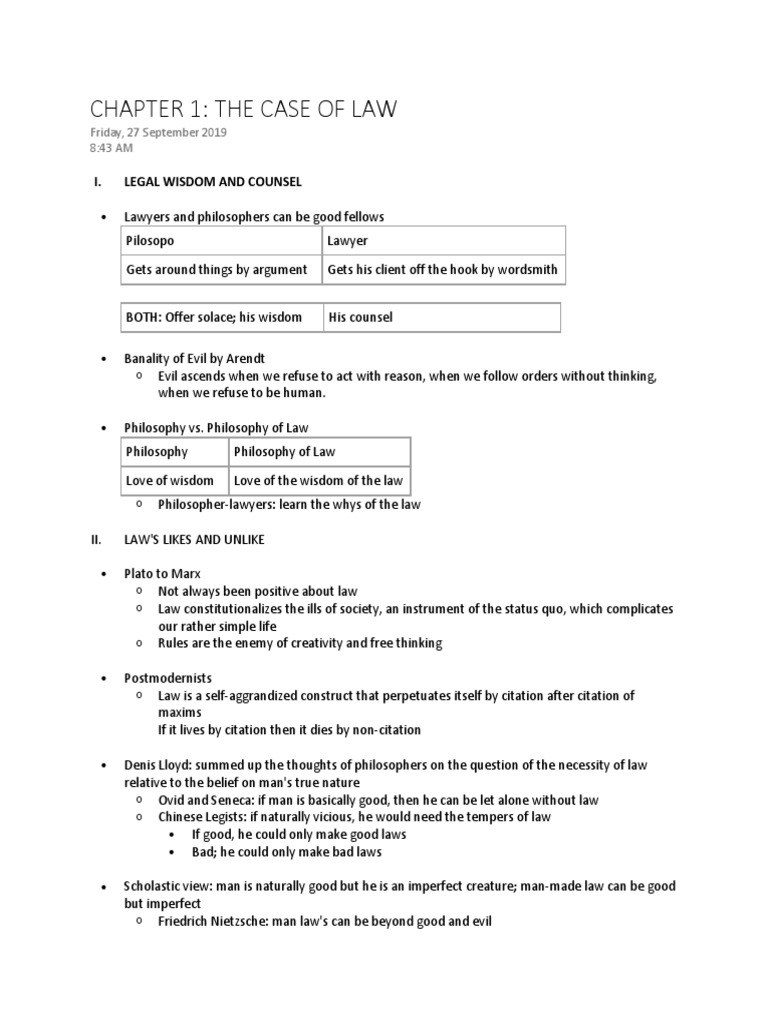 Chapter 1 The Case of Law | PDF | Jurisprudence | Ethical Principles