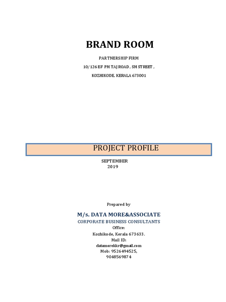 Textile Project Profile for Brand Room | PDF | Textiles | Yarn