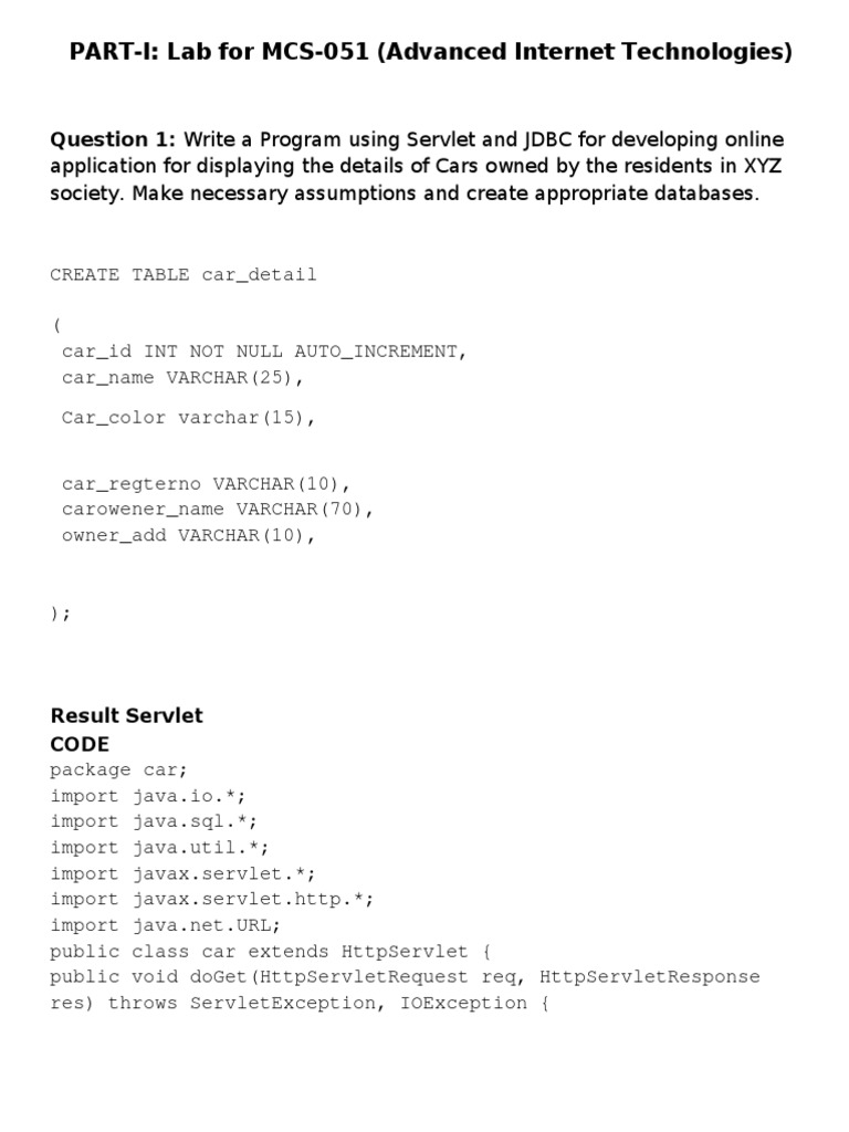 JSP - Advanced Internet | PDF | Java Servlet | Databases