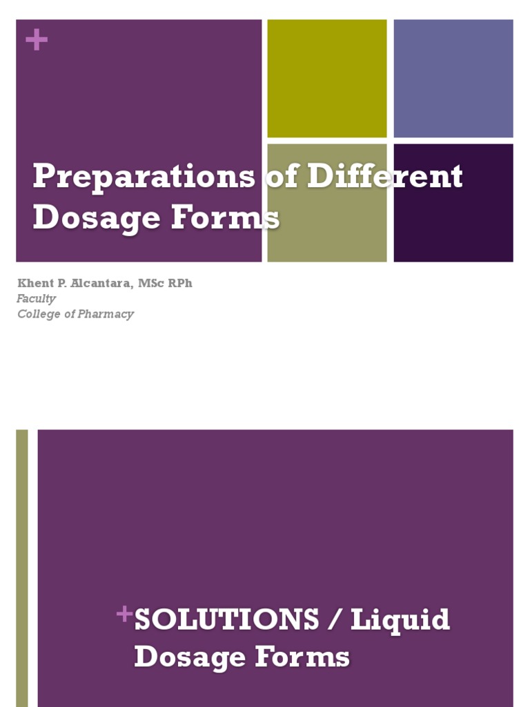 Dosage Forms | PDF | Viscosity | Tablet (Pharmacy)