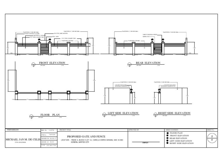 Proposed Gate and Fence Design | PDF | Wall | Culture Of Queensland