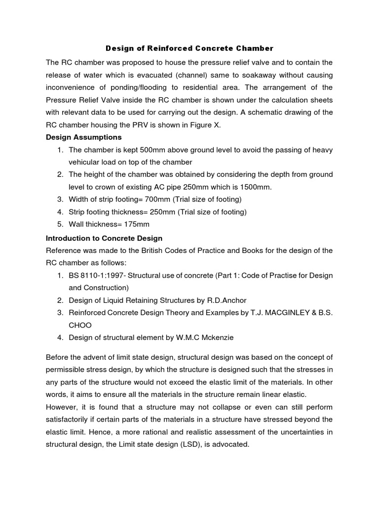 Design of Reinforced Concrete Chamber | PDF | Strength Of Materials ...