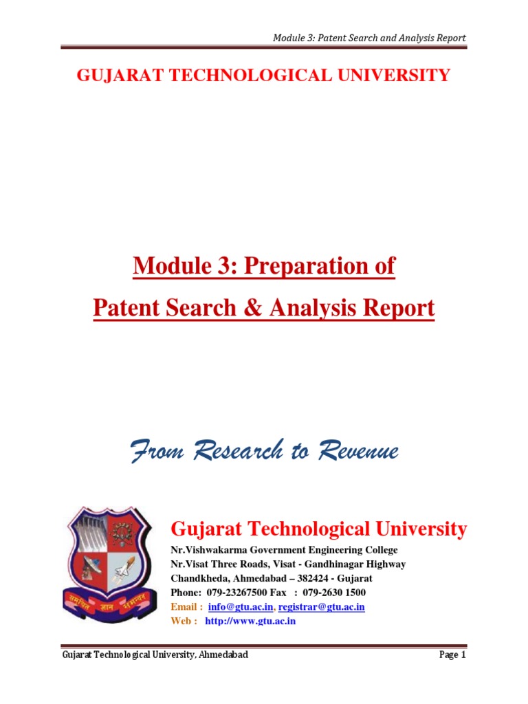 From Research To Revenue: Module 3: Preparation of Patent Search ...